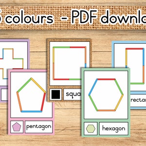 Popsicle Stick Activity Card for Toddlers, Shape Flashcards for ...