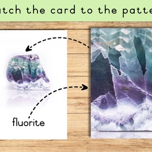 Gemstones Printable Flashcards Minerals and Crystals Matching ...