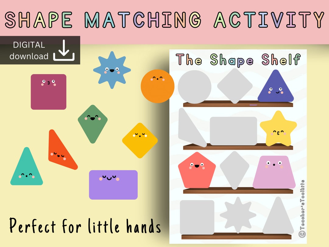 Shape Matching Activity | Preschool Math Printable | Toddler Busy ...