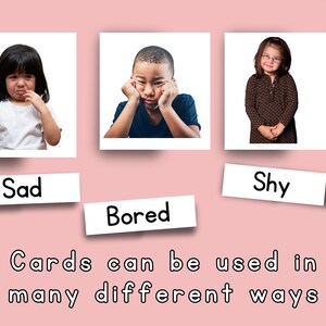 Photo Emotion Flashcards Printable | Features Real Children Photo ...