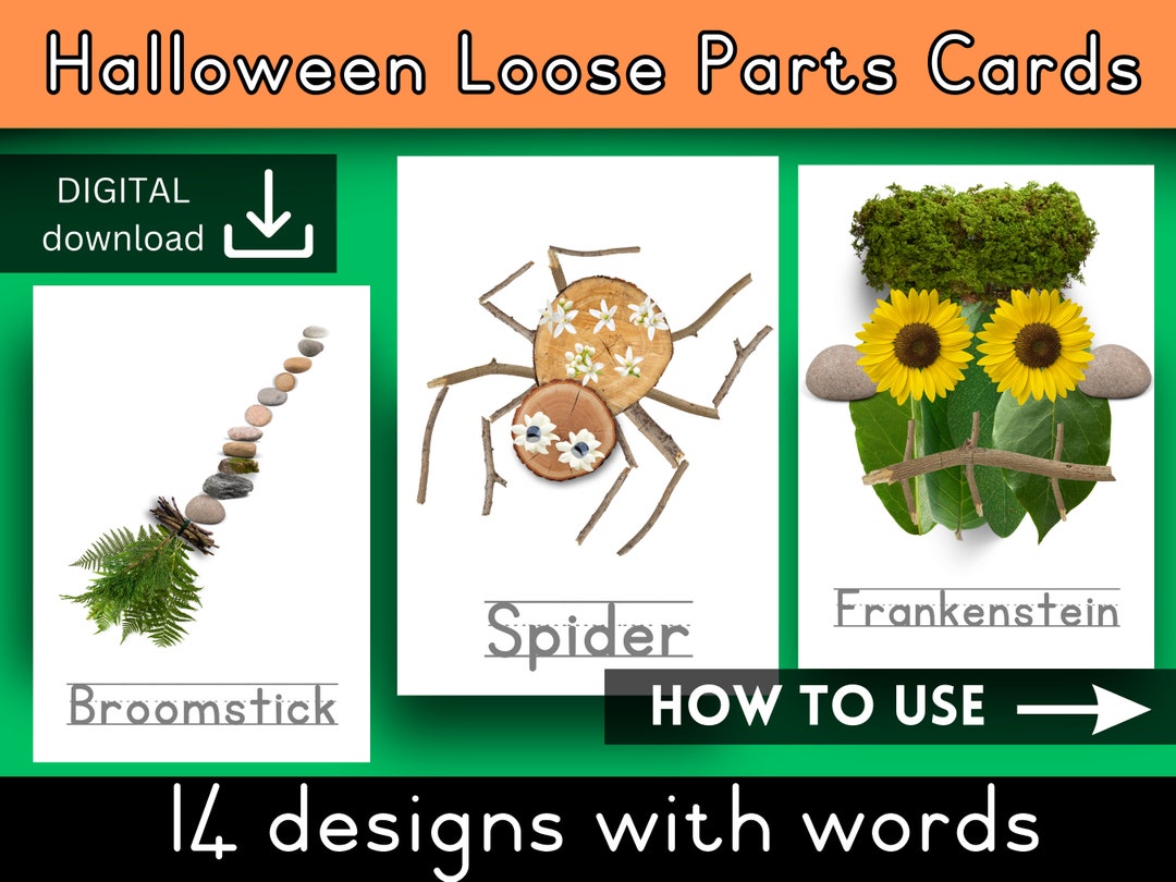 Halloween Loose Parts Play Autumn | Halloween Activity Printable ...