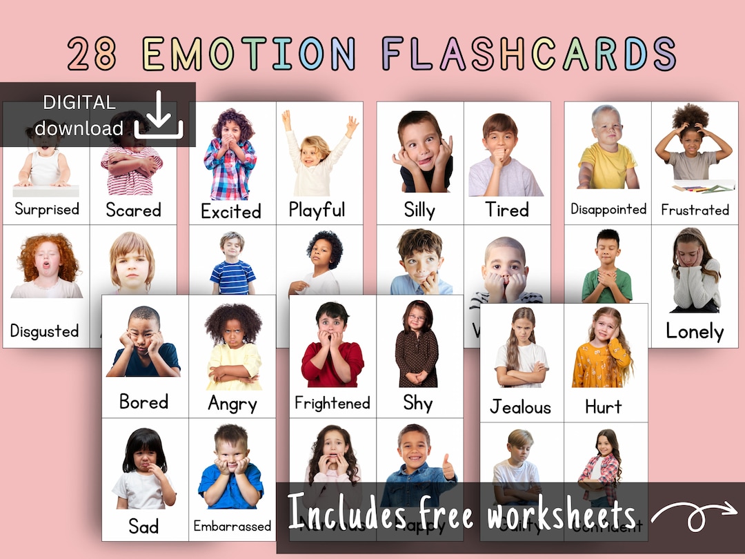 Photo Emotion Flashcards Printable | Features Real Children Photo ...