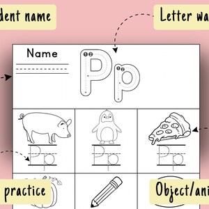 26 ABC Printable Alphabet Sounds Worksheets | Letter Formation Practice ...
