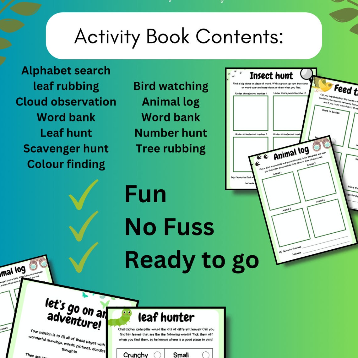 Nature Hunt Detective Printable | Outdoor Activity Sheets for Children ...