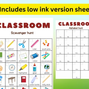 Printable Classroom Scavenger Hunt| First Day of School Game | New ...