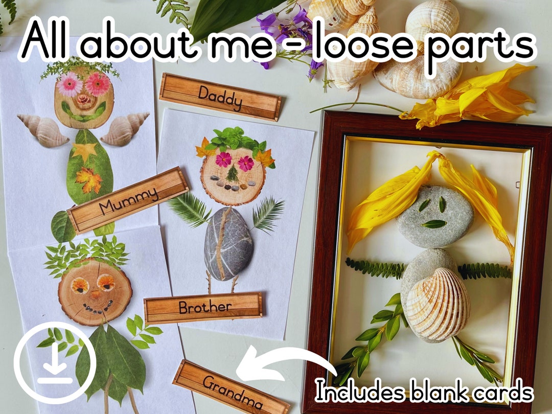 Loose Parts Family, All About Me Cards, My Family Activity Printable ...