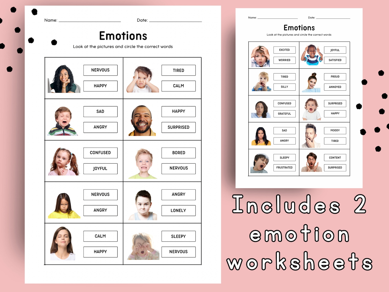 Photo Emotion Flashcards Printable | Features Real Children Photo ...