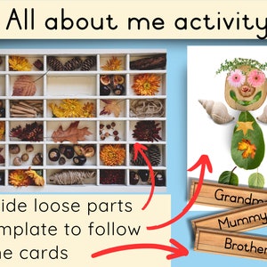 Loose Parts Family, All About Me Cards, My Family Activity Printable ...