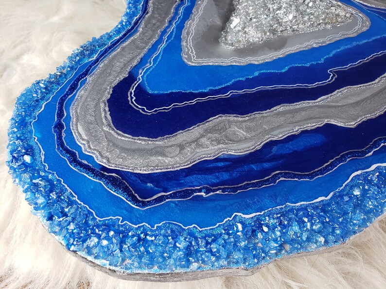 Custom Resin Geode Table Top/ Side Table / End Table / Coffee Table ...