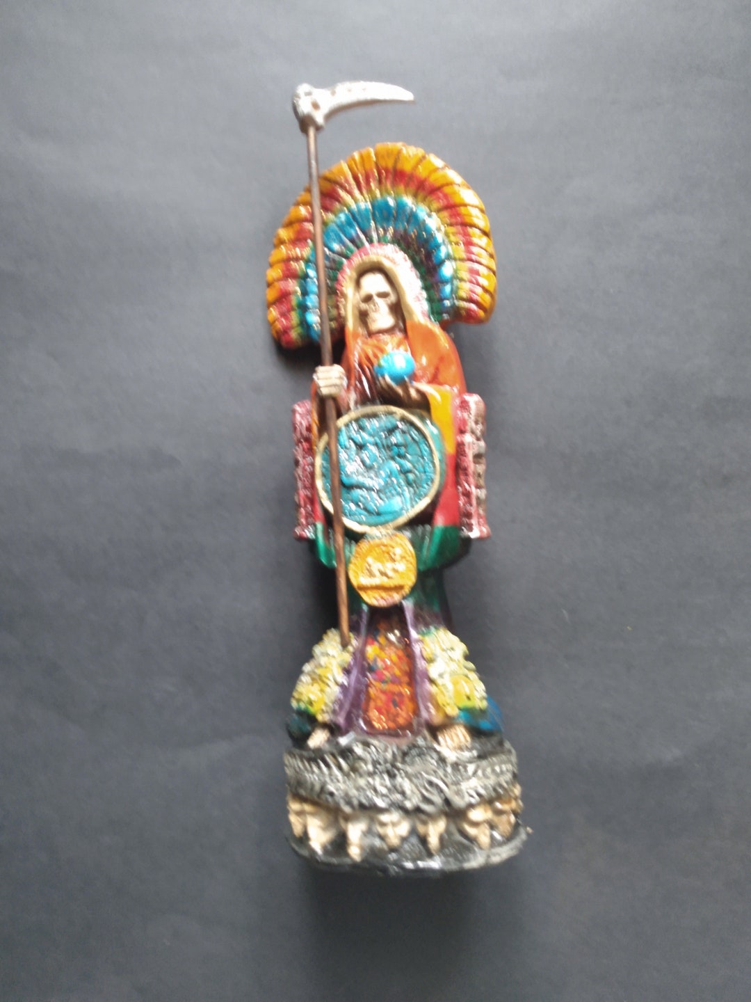 Santa Muerte Aztec 16 Inch 7 Colors Statue - Etsy