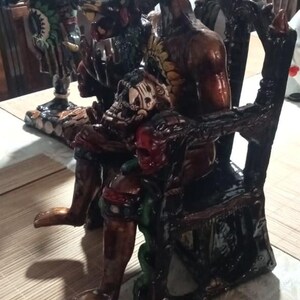 Demon Azteca Dios De Los Muertos Unique Statue Artesanal Very Rare - Etsy