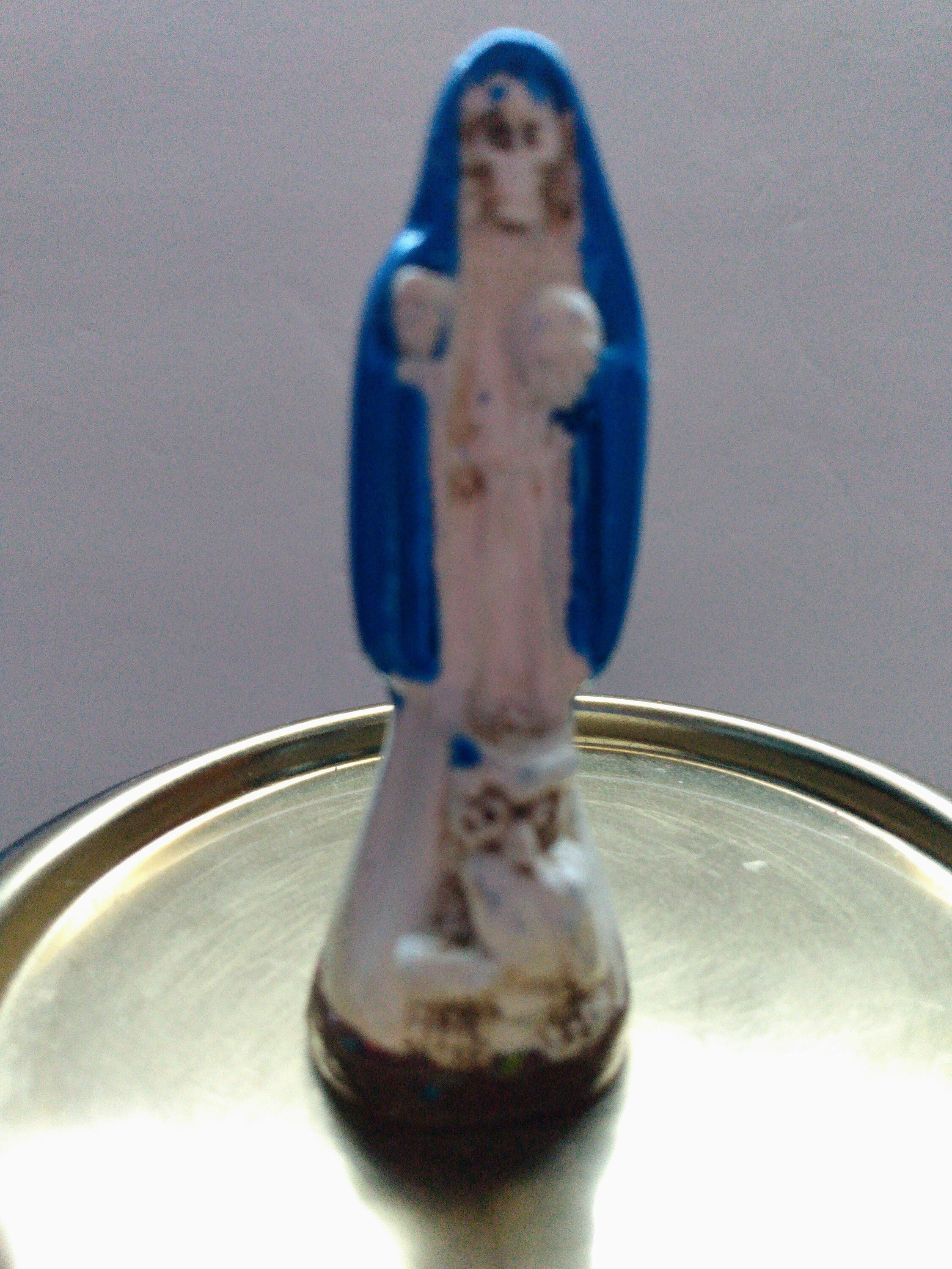 Santa Muerte Blue and White Statue - Etsy