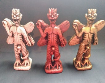 Baphomet Pazuzu Demon Statue by Artist Ting Hua Liu ,12x7.5x1,collector ...