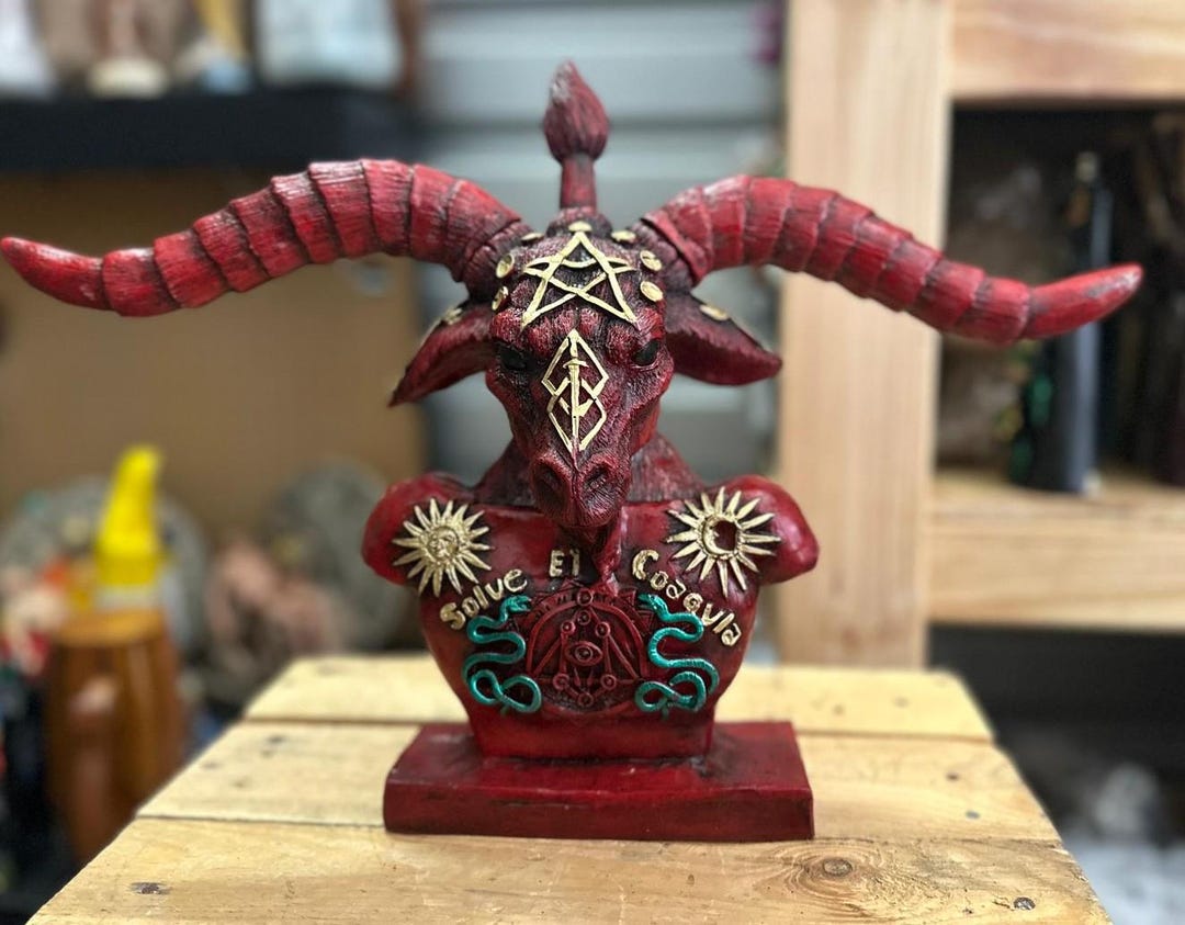 Baphomet Bust Removable Horns Baphomet Busto Celestial Príncipe De La ...