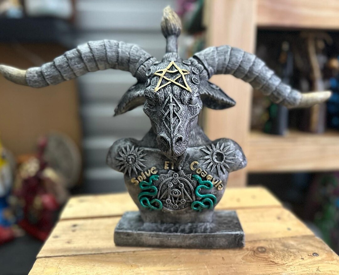 Baphomet Bust Removable Horns Baphomet Busto Celestial Príncipe De La ...