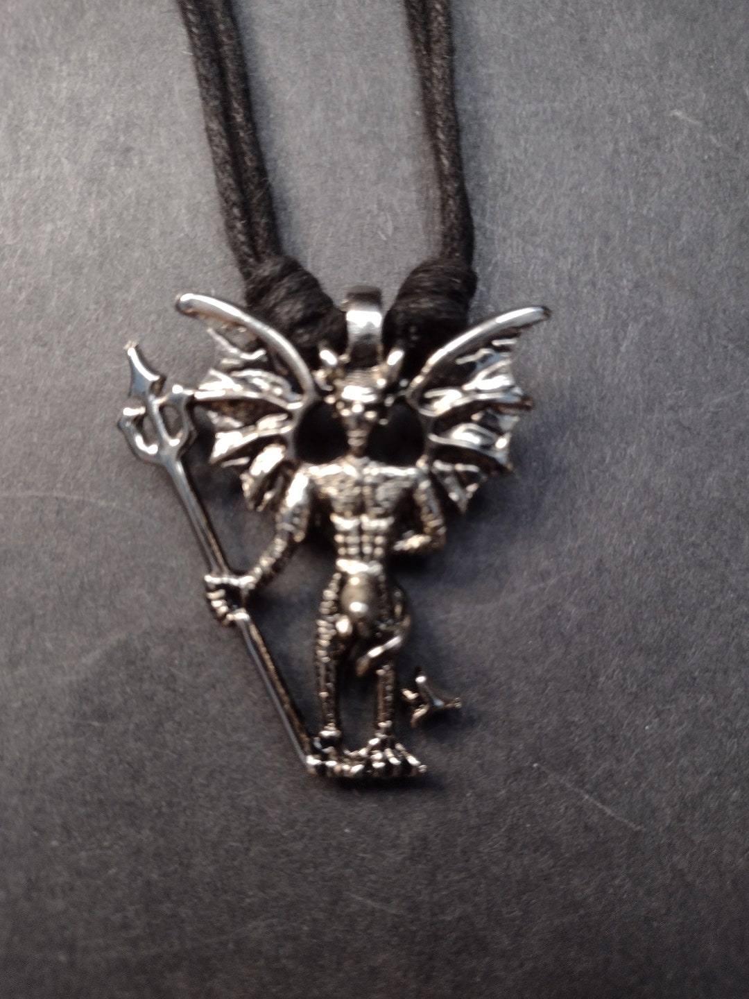 Satan, Satanas Pendant Devil Necklace Adjustable With Wings - Etsy