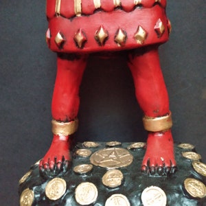 Mammon Demon Devil Statue Prince of Wealth on Gold Base Coins - Etsy