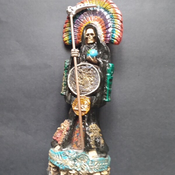 Santa Muerte Statue Aztec - Etsy