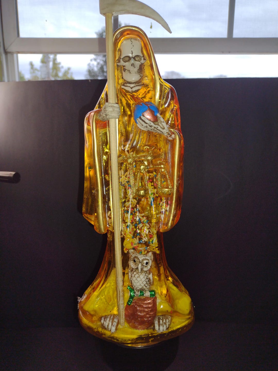 Santa Muerte Translucent Amber Statue - Etsy