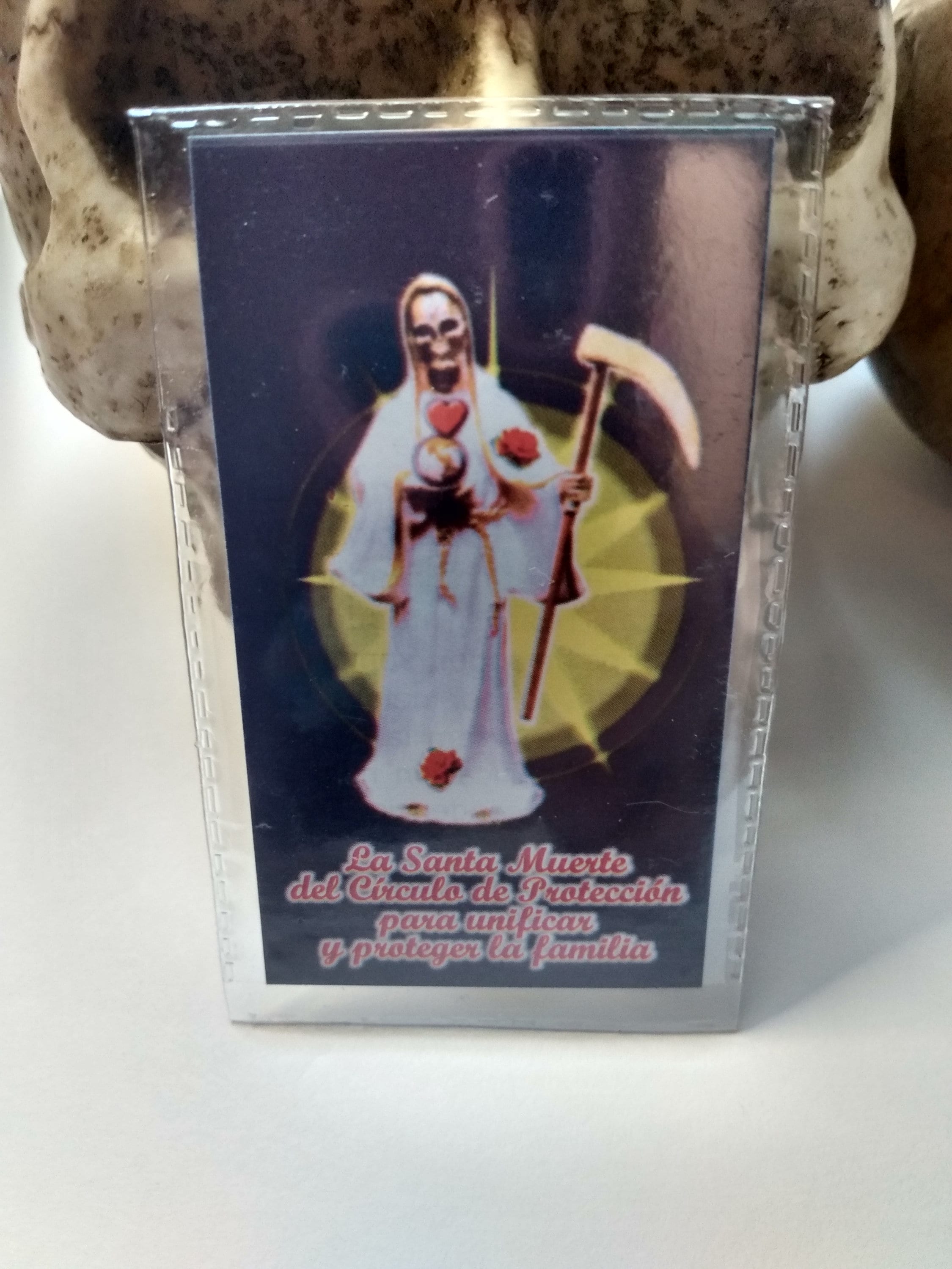 Tarjeta de oración laminada santa muerte 1.5x3 pulgadas - Etsy México