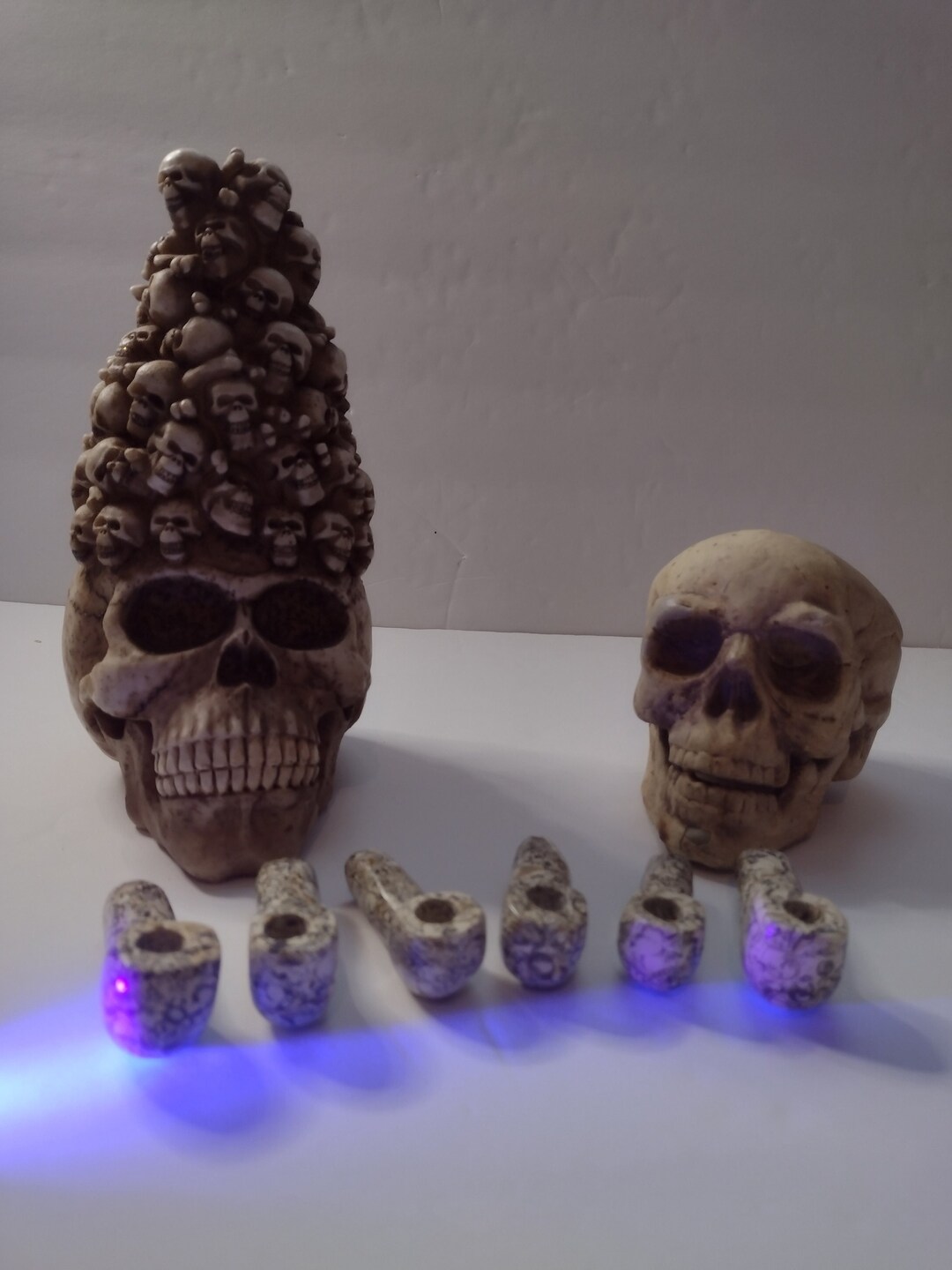 Aztec Fosil Caracol Rare Offering Pipe Santa Muerte Altar Indigenous ...