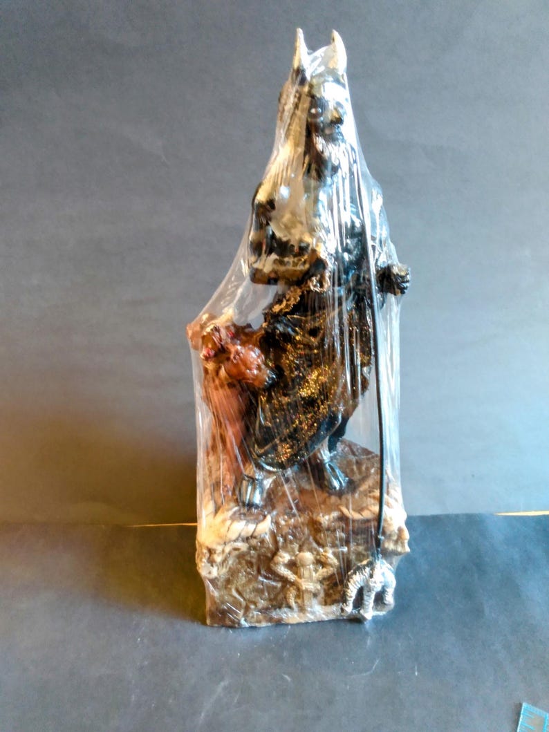 Lucifer Satan Demon With Dogs Black Statue Protection and Rituals - Etsy