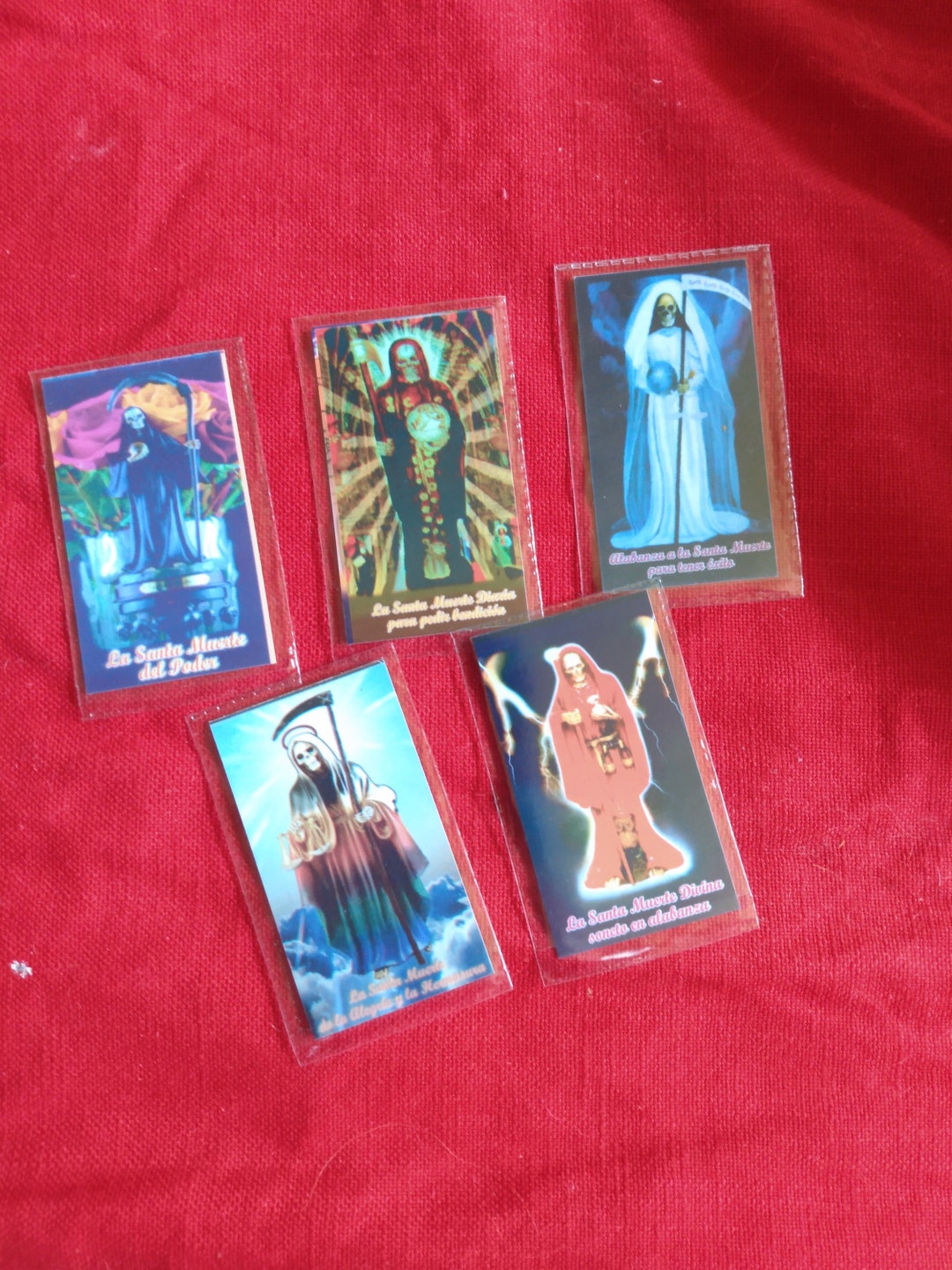 Santa Muerte Laminated Prayer Cards - Etsy