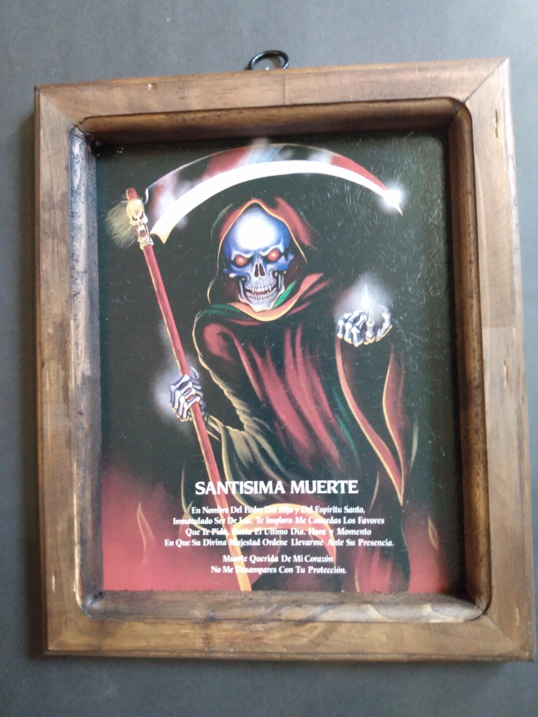 Santa Muerte Holy Death Rustic Frame - Etsy