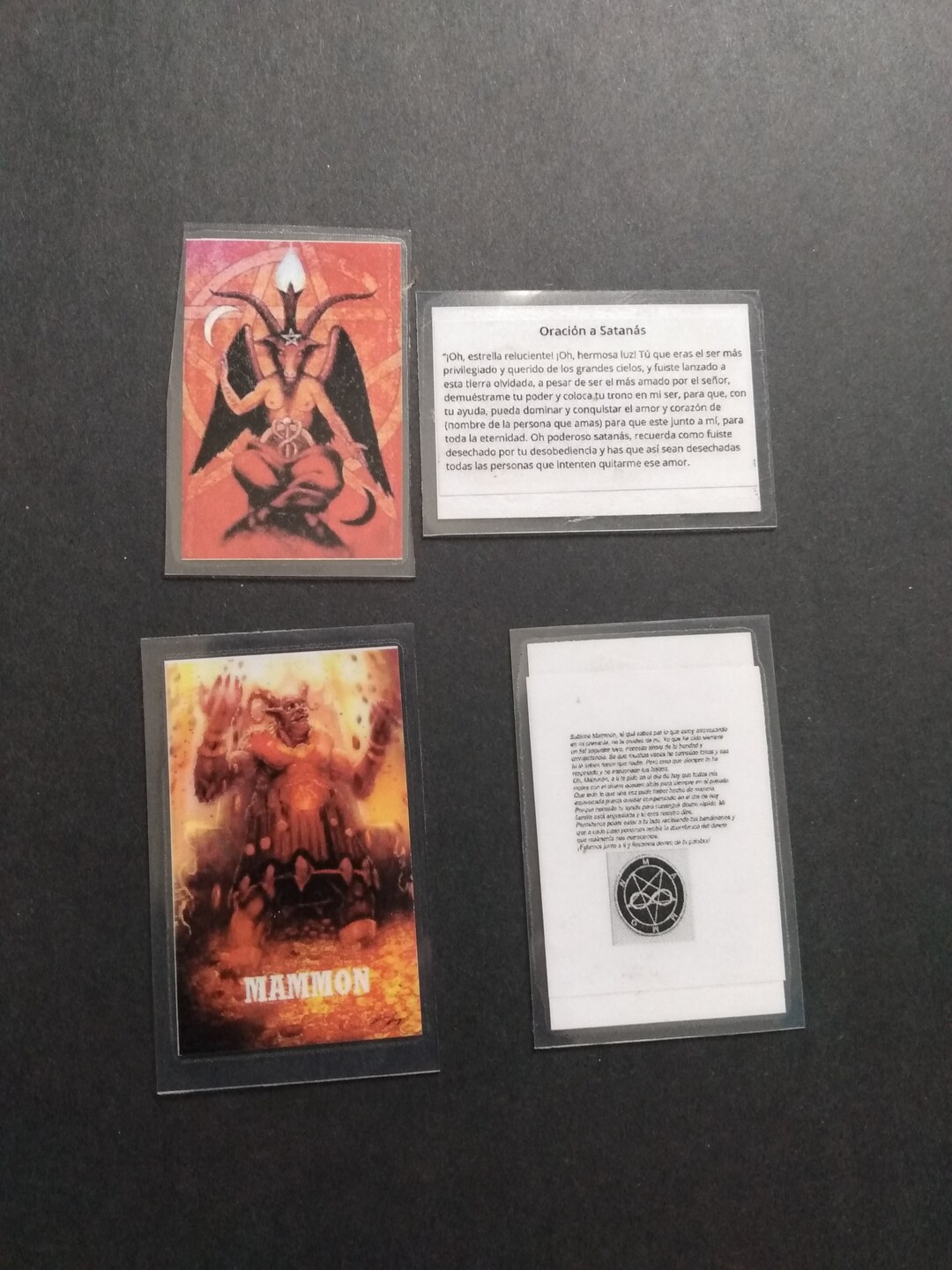 Mammon Demon Devil or Baphomet Chant Cards Estampas - Etsy