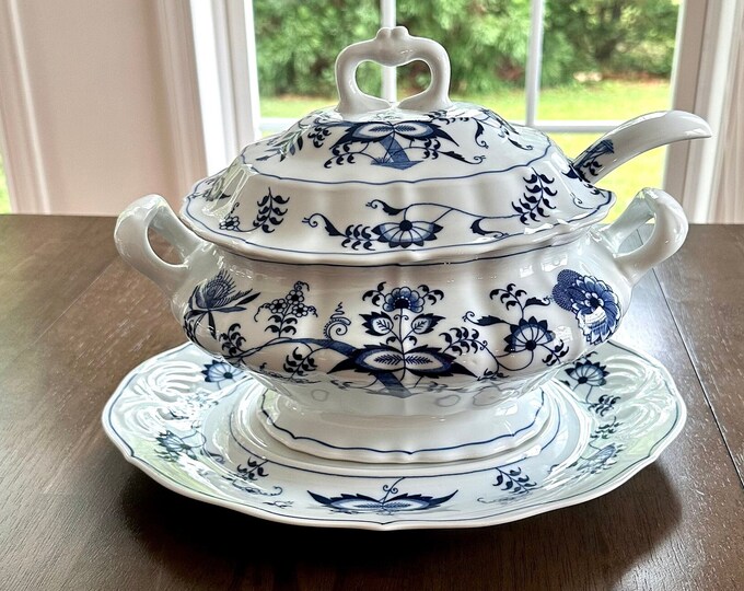 Blue Danube Soup Tureen With Lid, Ladle and Underplate - Etsy