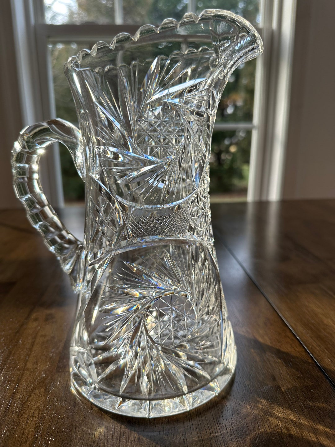 Canadian Brilliant Cut Glass Pitcher by Gowans, Kent and Company of ...