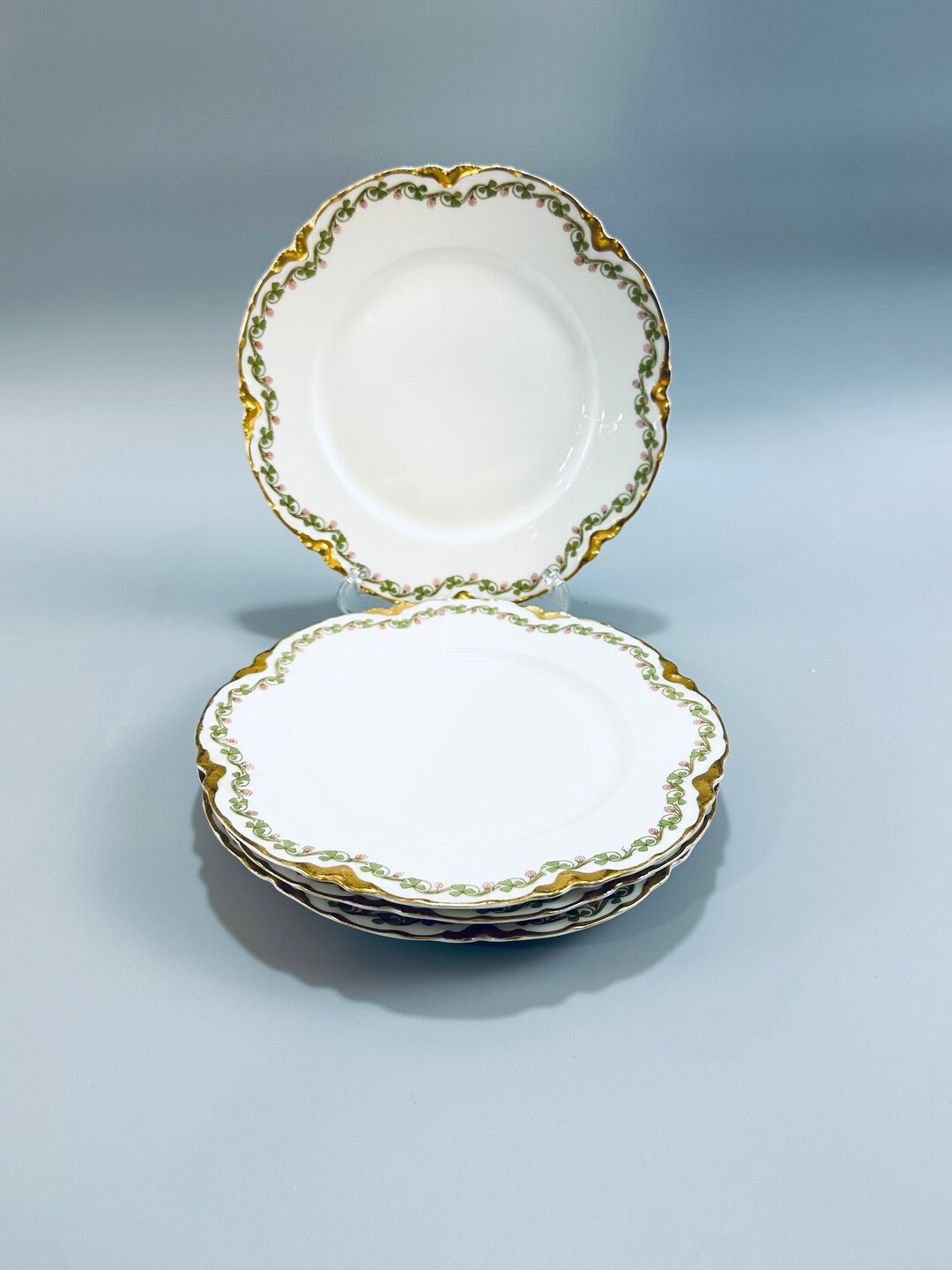 4 Haviland Clover Leaf Salad Plates - Etsy