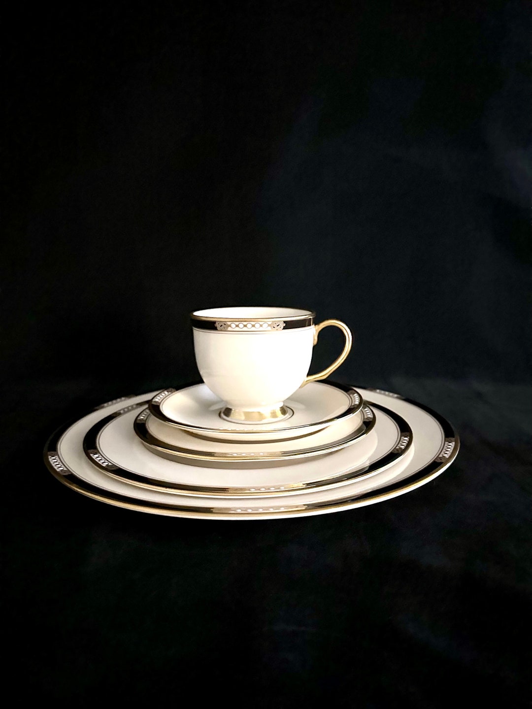 Lenox Hancock Gold 5 Piece Place Settings - Etsy