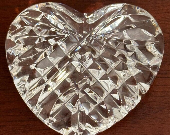 Waterford Crystal Heart Shaped Paperweight - Etsy