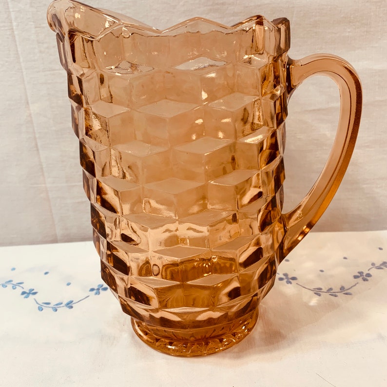 Fostoria American Pink Pitcher - Etsy Hong Kong