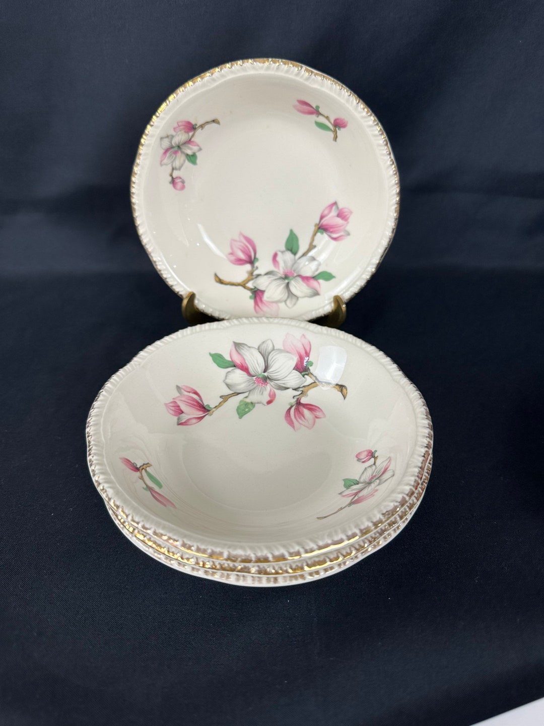 4 Homer Laughlin Dogwood Liberty Fruit/dessert Bowls - Etsy