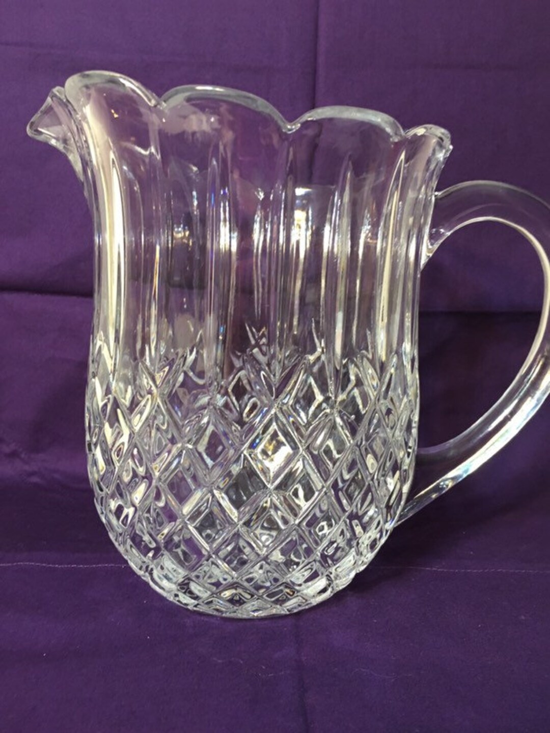Godinger Crystal Water Pitcher - Etsy