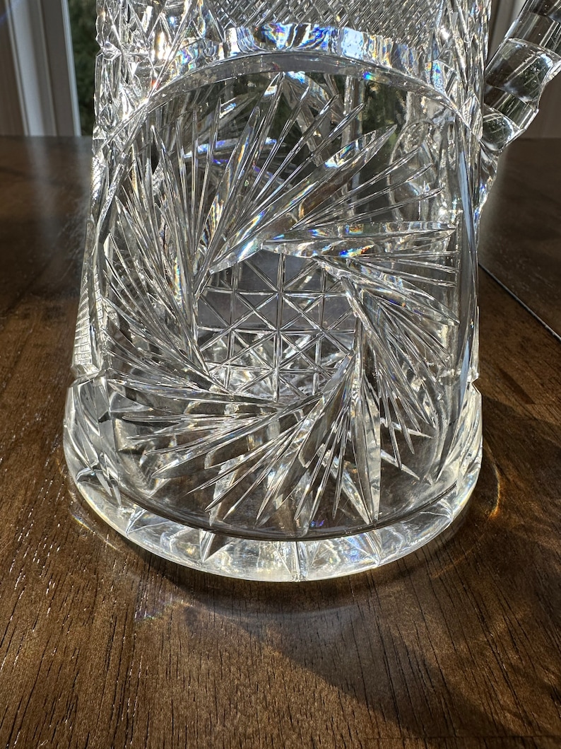 Canadian Brilliant Cut Glass Pitcher by Gowans, Kent and Company of ...