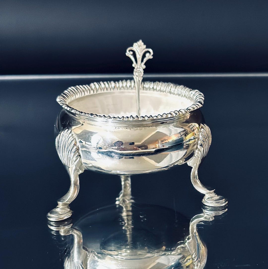 An 1808 Hester Bateman Silver Salt Cellar and Spoon - Etsy