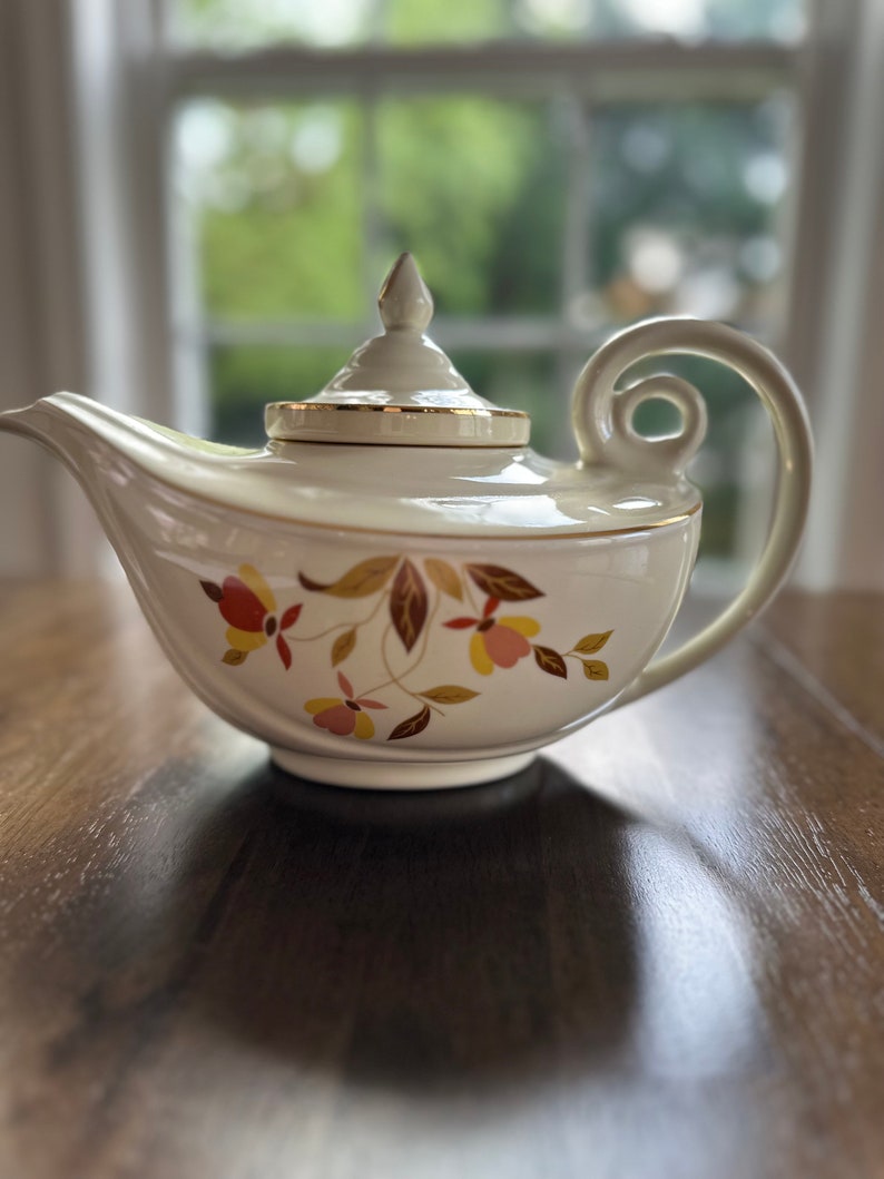 Vintage Hall Autumn Leaf Aladdin Teapot - Etsy
