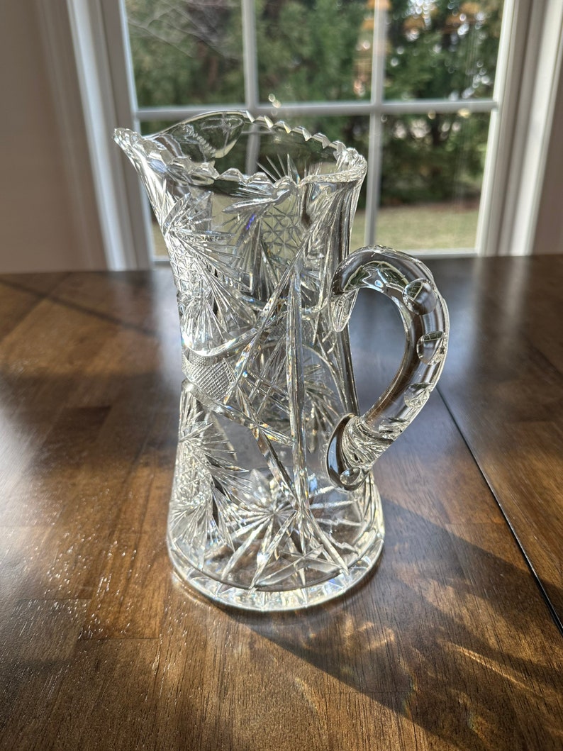 Canadian Brilliant Cut Glass Pitcher by Gowans, Kent and Company of ...
