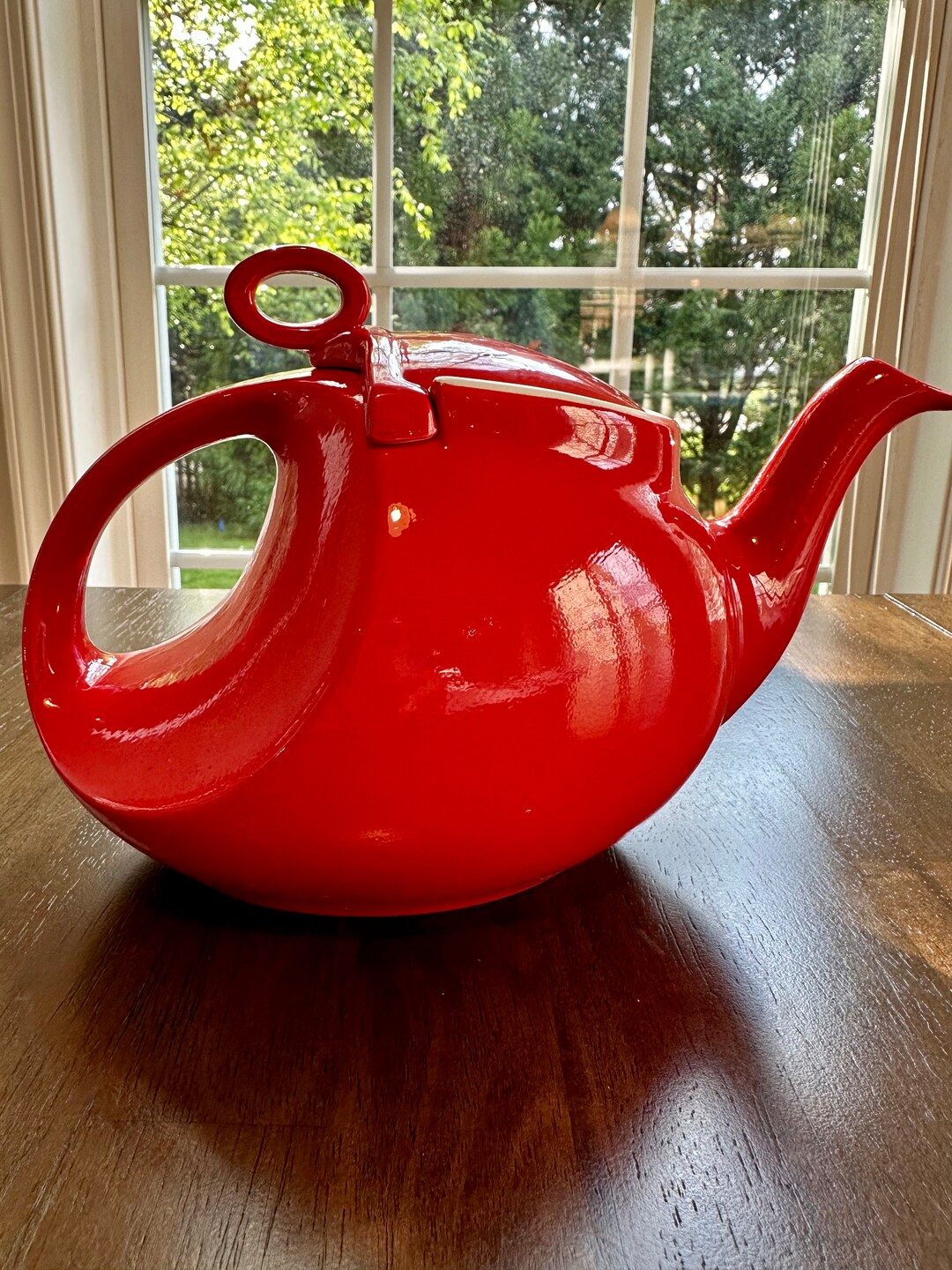 Hall Streamline Chinese Red Teapot - Etsy