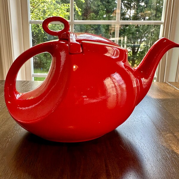 Red Teapot - Etsy