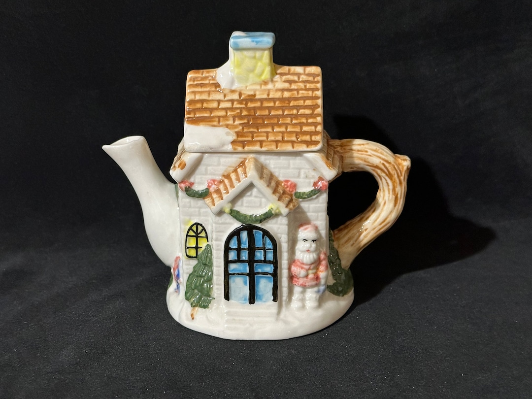 Church at Christmas Time Teapot - Etsy