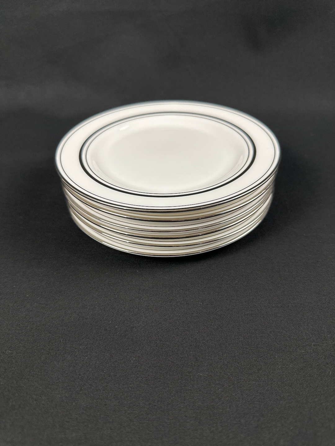 6 Kate Spade Library Lane Platinum Bread Plates - Etsy