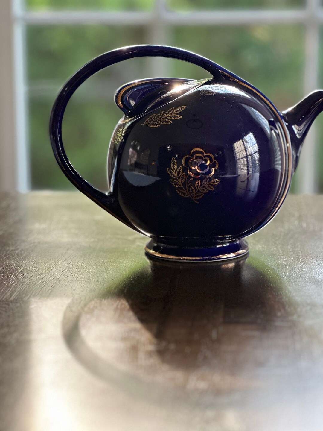 Vintage Hall Cobalt Blue Airflow Teapot - Etsy