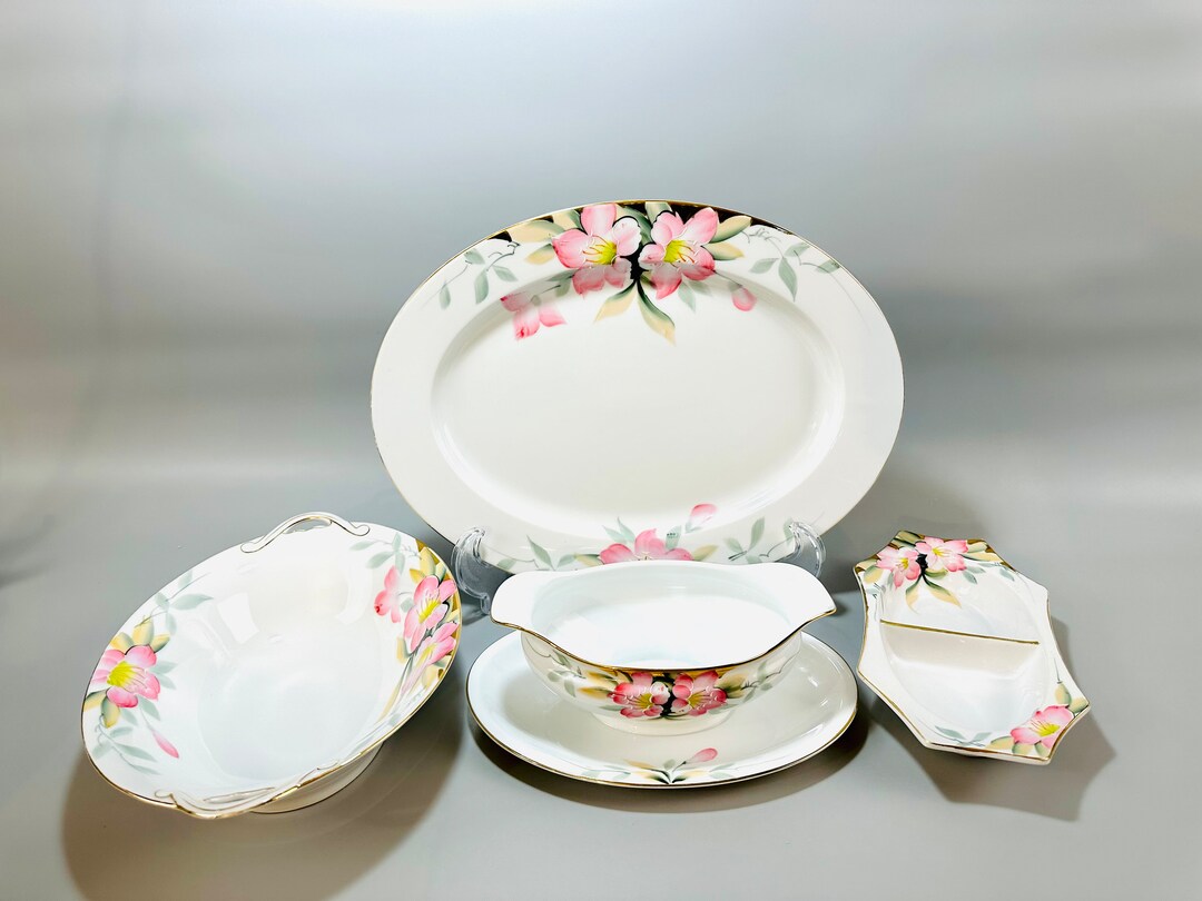 Noritake Azalea Hostess Set Serving Pieces - Etsy