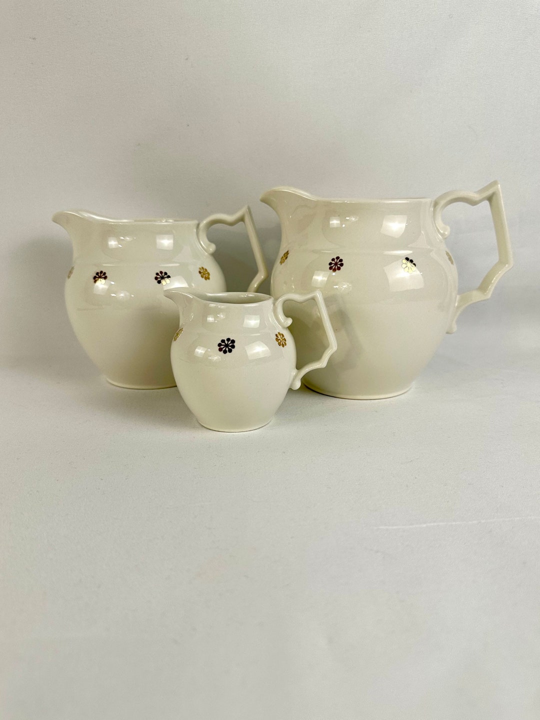 3 Hall Pottery Pitchers - Etsy