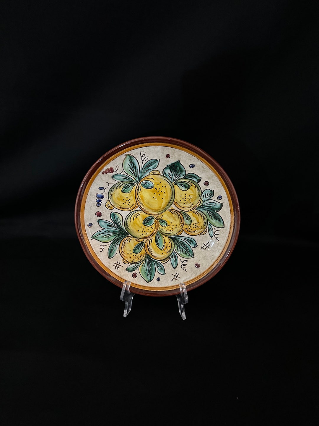 Hand Painted Lemon Deruta Plate - Etsy