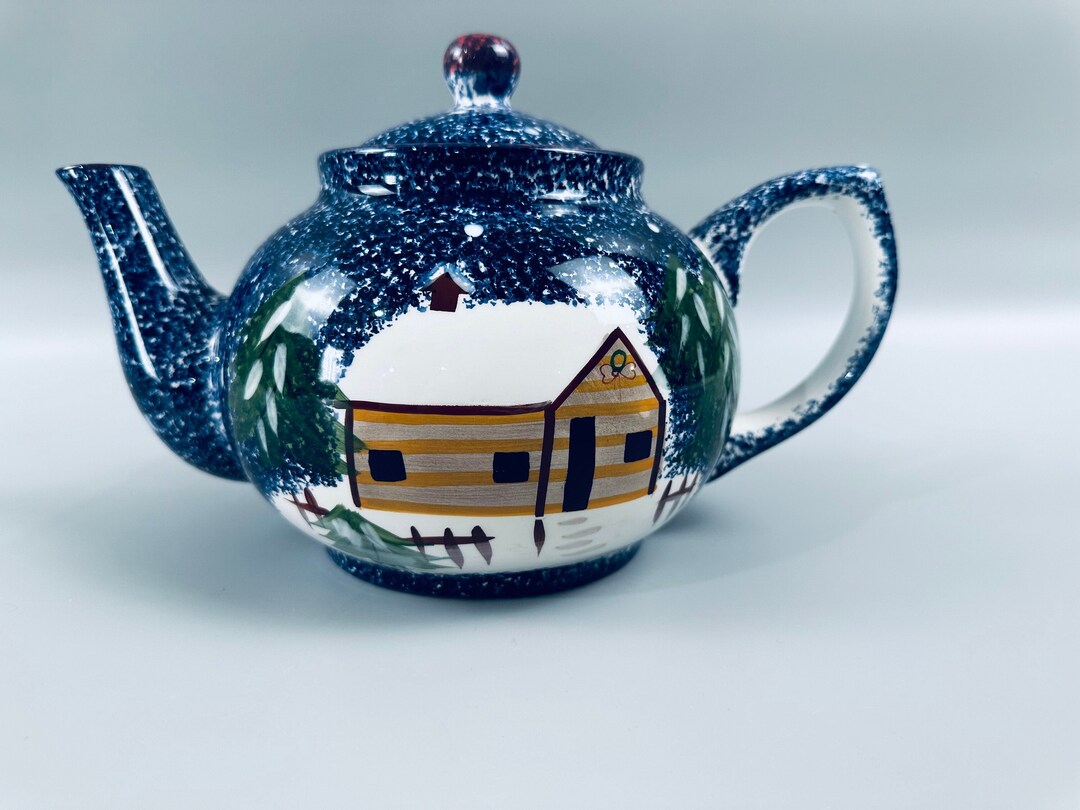 Country Cabin Teapot by Cooks Bazaar - Etsy